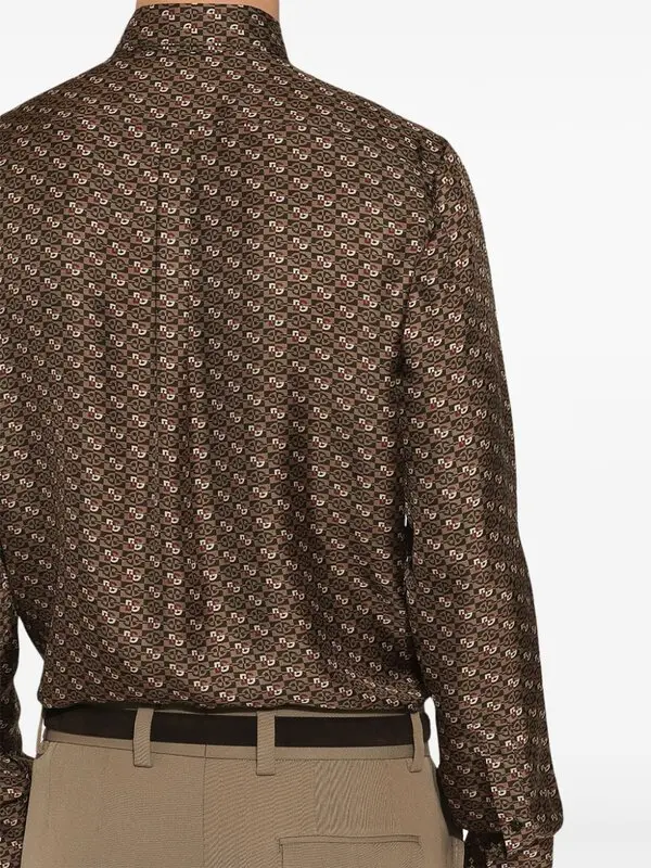 Dolce & Gabbana Geometric-print Silk Shirt