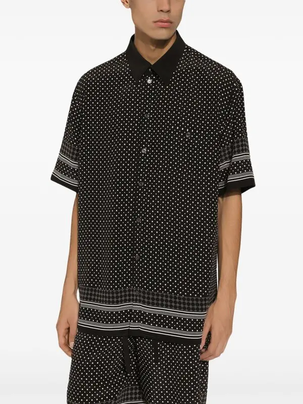 Dolce & Gabbana Polka-dot Silk Shirt