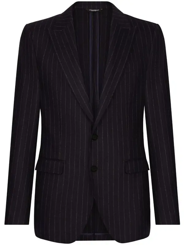 Dolce & Gabbana Pinstripe Single-breasted Jacket - Black
