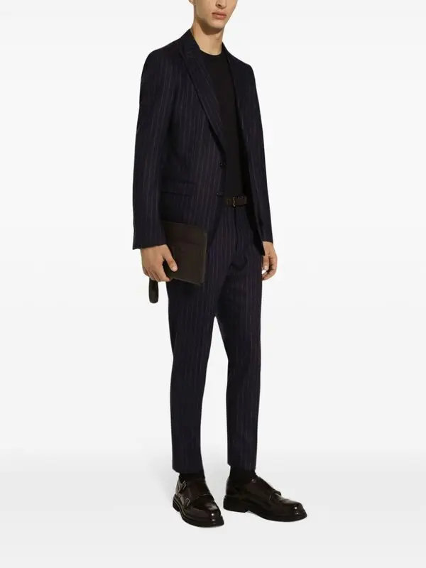 Dolce & Gabbana Pinstripe Single-breasted Jacket - Black