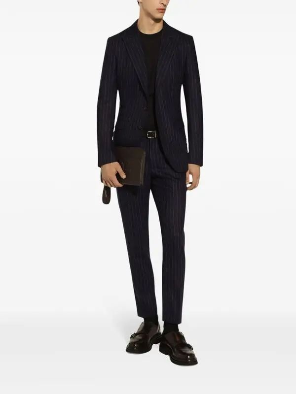 Dolce & Gabbana Pinstripe Single-breasted Jacket - Black