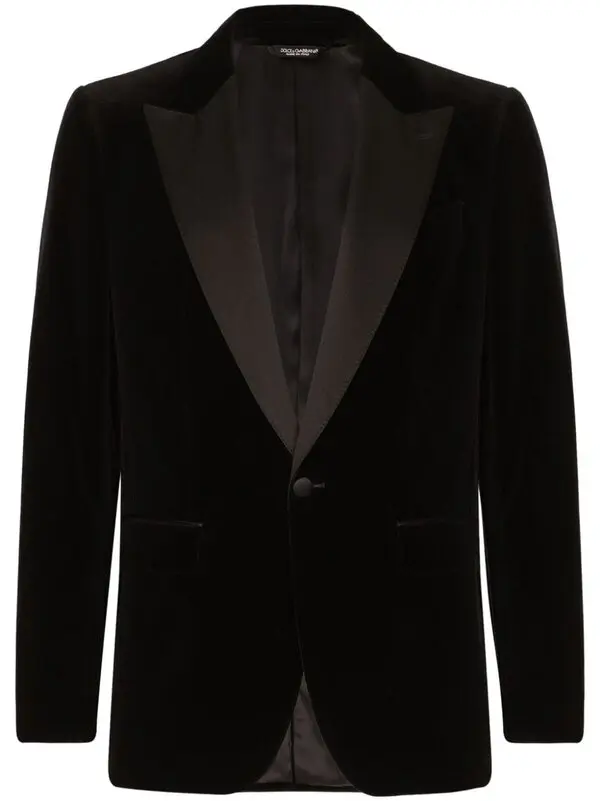 Dolce & Gabbana Single-breasted Velvet Blazer