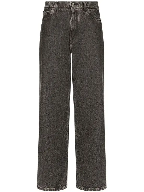 Dolce & Gabbana High-rise Straight-leg Jeans - Grey