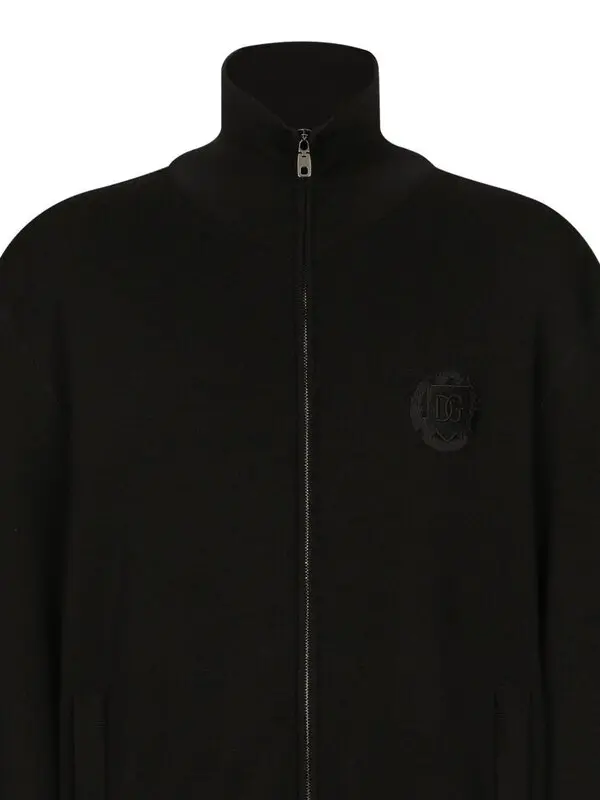 Dolce & Gabbana Logo-patch Zip-up Cardigan