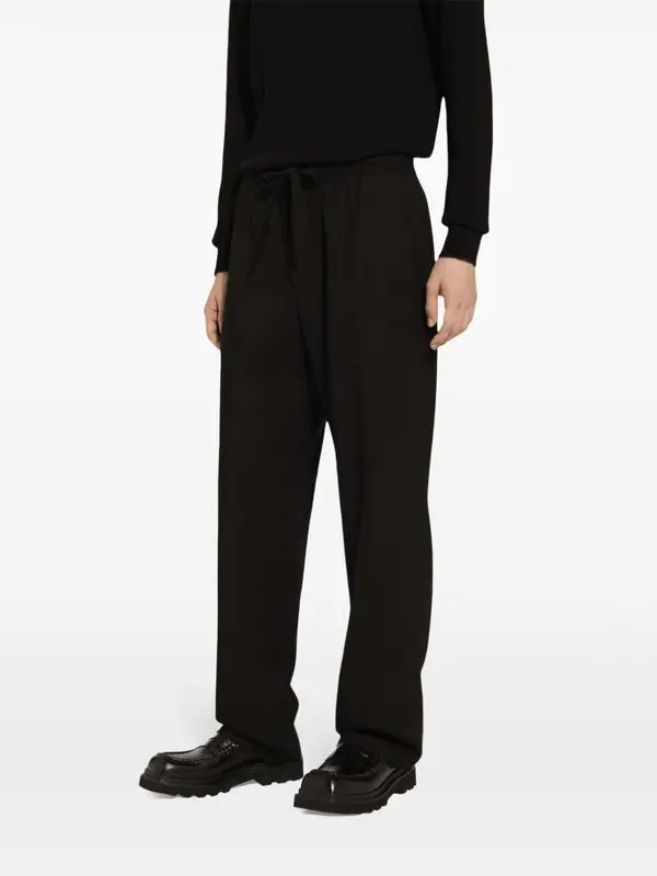 Dolce & Gabbana Wool Track Pants - Black