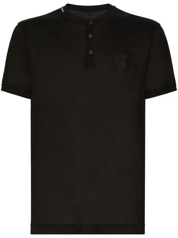 Dolce & Gabbana Embroidered-logo T-shirt - Black