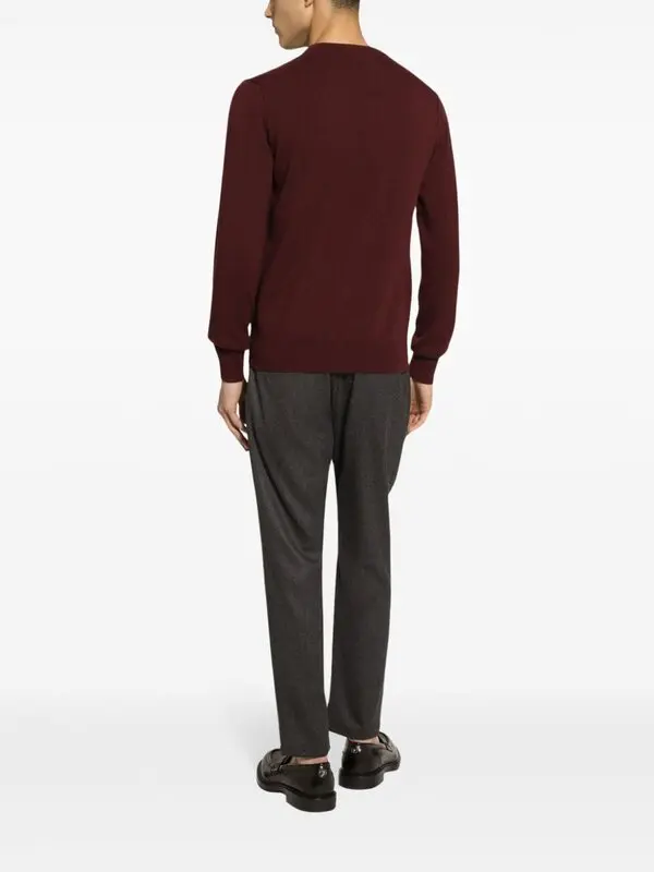 Dolce & Gabbana Logo-patch Cashmere Jumper - Red