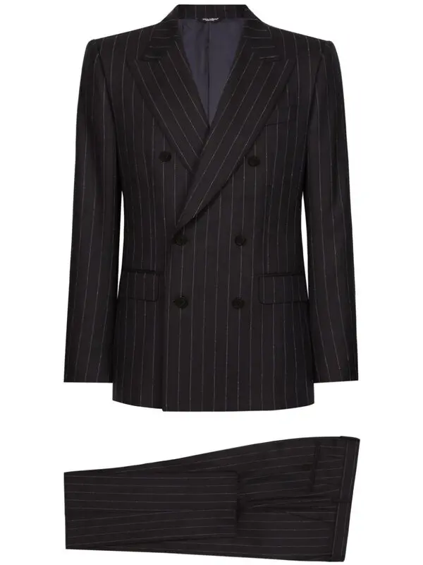 Dolce & Gabbana Sicilia-fit Double-breasted Suit - Black
