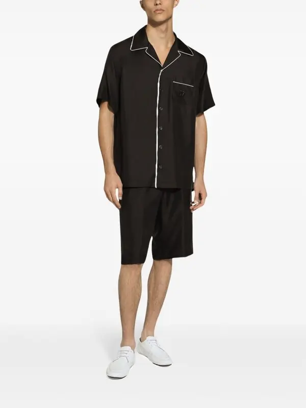 Dolce & Gabbana Embroidered Silk Track Shorts