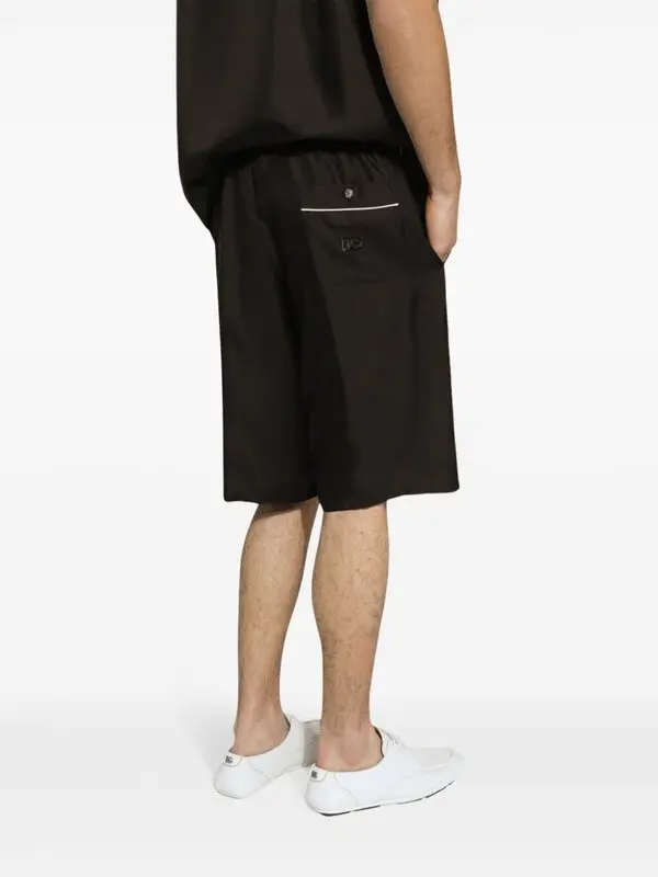 Dolce & Gabbana Embroidered Silk Track Shorts