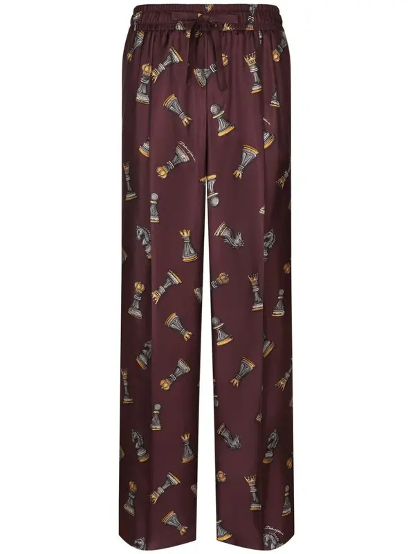 Dolce & Gabbana Chess-print Trousers