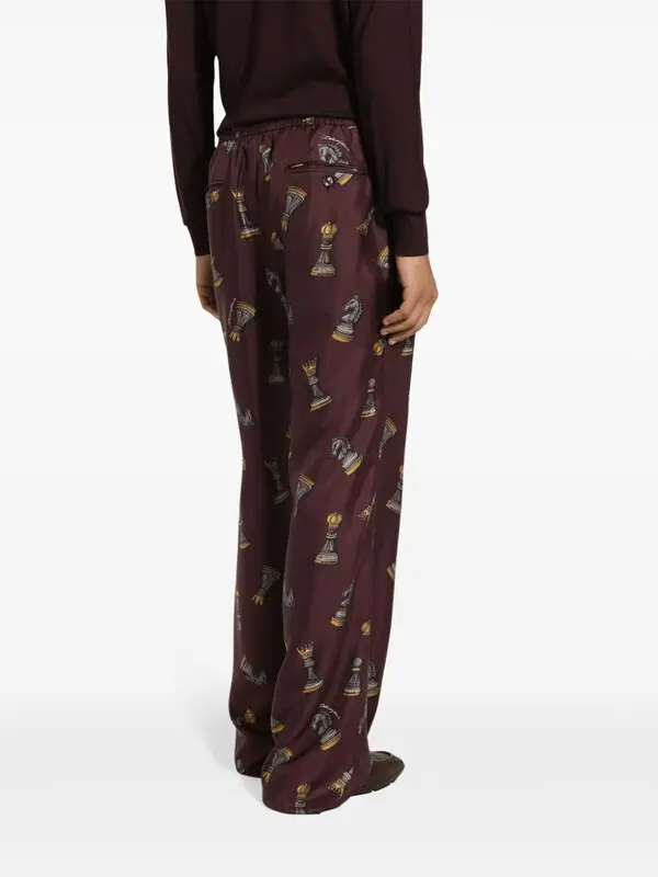 Dolce & Gabbana Chess-print Trousers