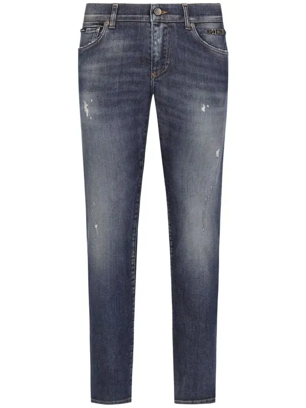 Dolce & Gabbana Distressed-Effect Skinny Jeans - Blue | Editorialist