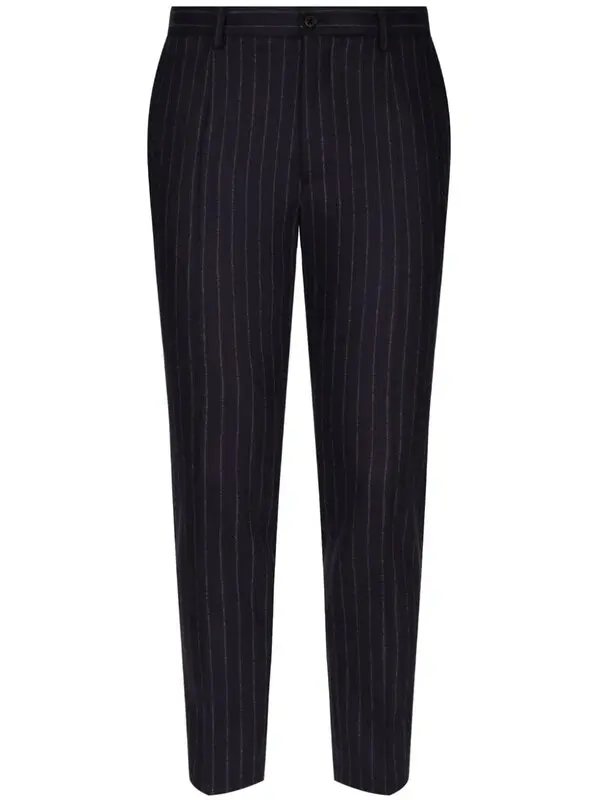 Dolce & Gabbana Striped Tailored Trousers - Black