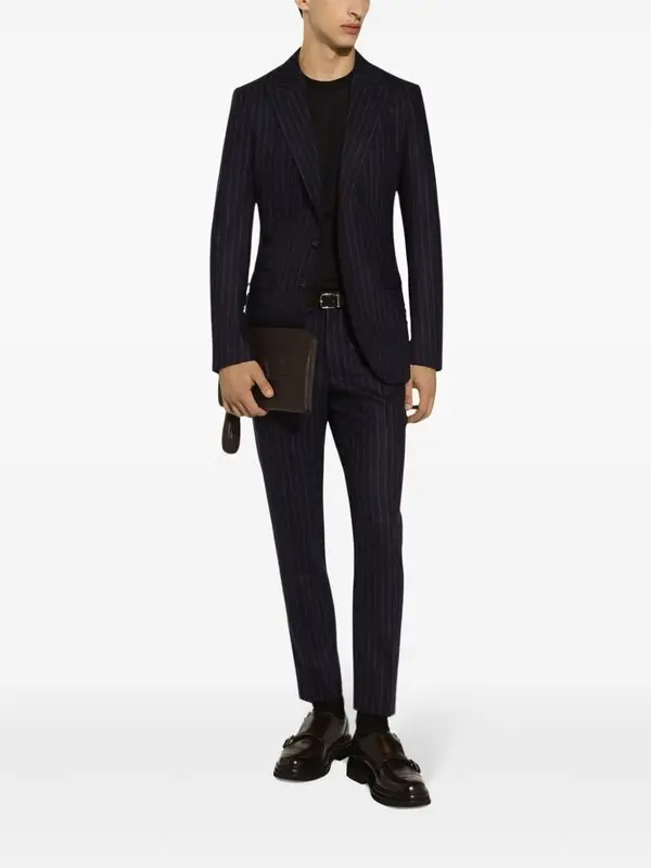 Dolce & Gabbana Striped Tailored Trousers - Black