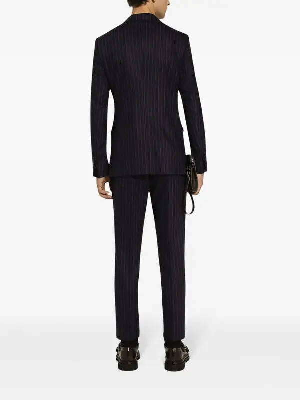 Dolce & Gabbana Striped Tailored Trousers - Black