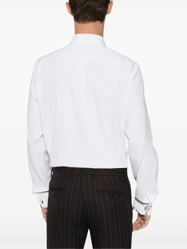 Dolce & Gabbana Striped Cotton Shirt - White