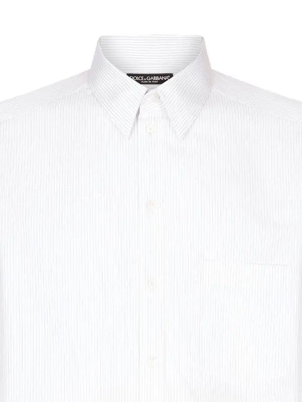 Dolce & Gabbana Striped Cotton Shirt - White