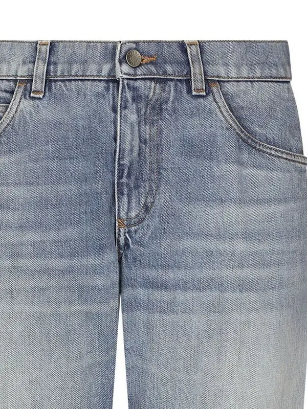 Dolce & Gabbana Straight-leg Stonewashed Jeans - Blue