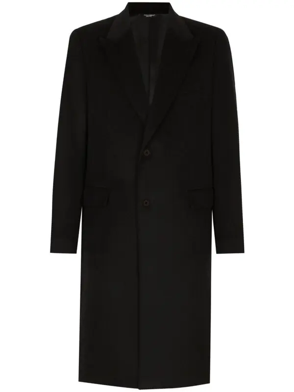 Dolce & Gabbana Single-breasted Cashmere Coat - Blue