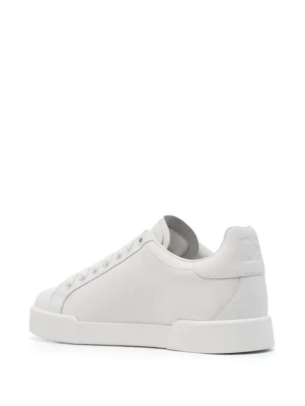 Dolce & Gabbana Portofino Perforated Logo Sneakers - White