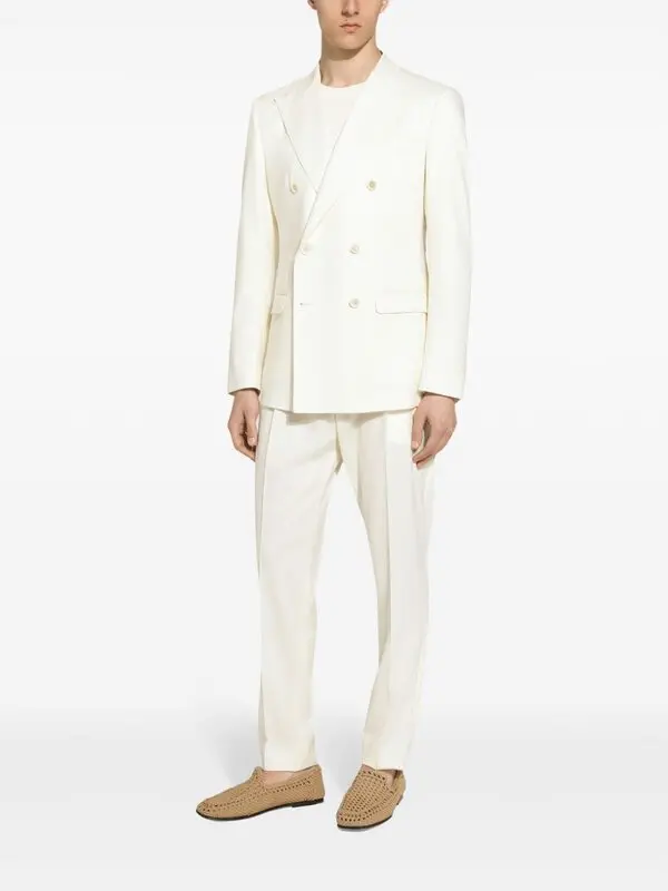Dolce & Gabbana Monogram Jacquard Silk Sweater - White