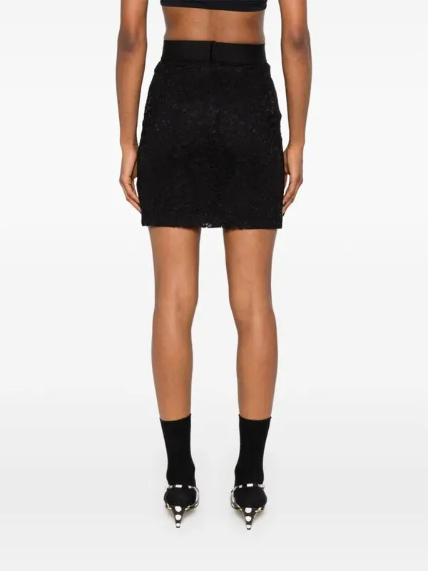 Dolce & Gabbana Floral-lace Mini Skirt