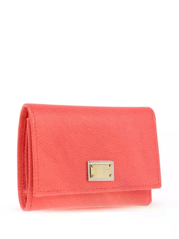 Dolce & Gabbana Logo-plaque Leather Wallet - Red