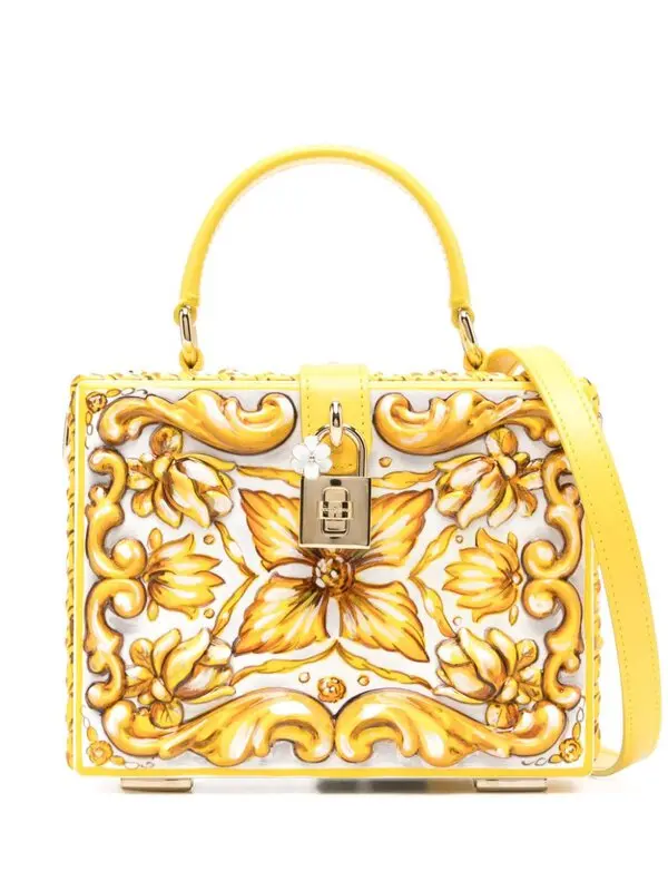Dolce & Gabbana Dolce Box Majolica Tote Bag - Yellow