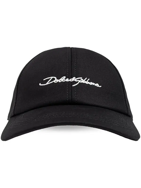 Dolce & Gabbana Logo Appliqué Baseball Cap - Black