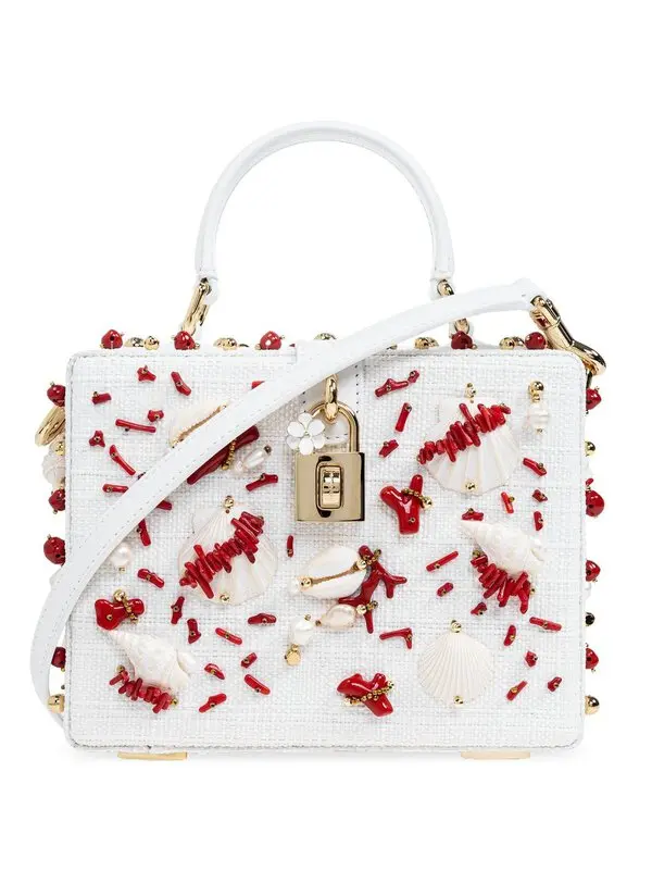 Dolce & Gabbana Dolce Box Seashell-appliqué Tote - White