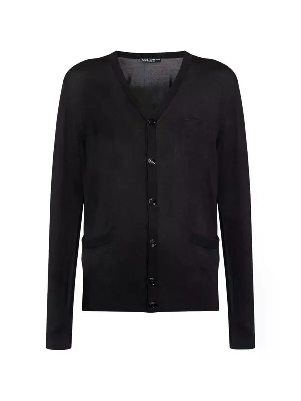 Dolce & Gabbana Logo-embroidered Cardigan - Black