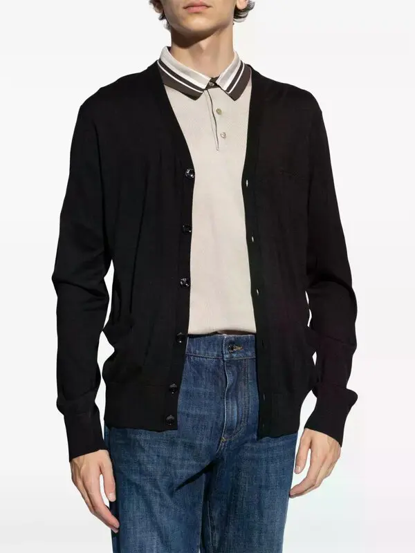 Dolce & Gabbana Logo-embroidered Cardigan - Black