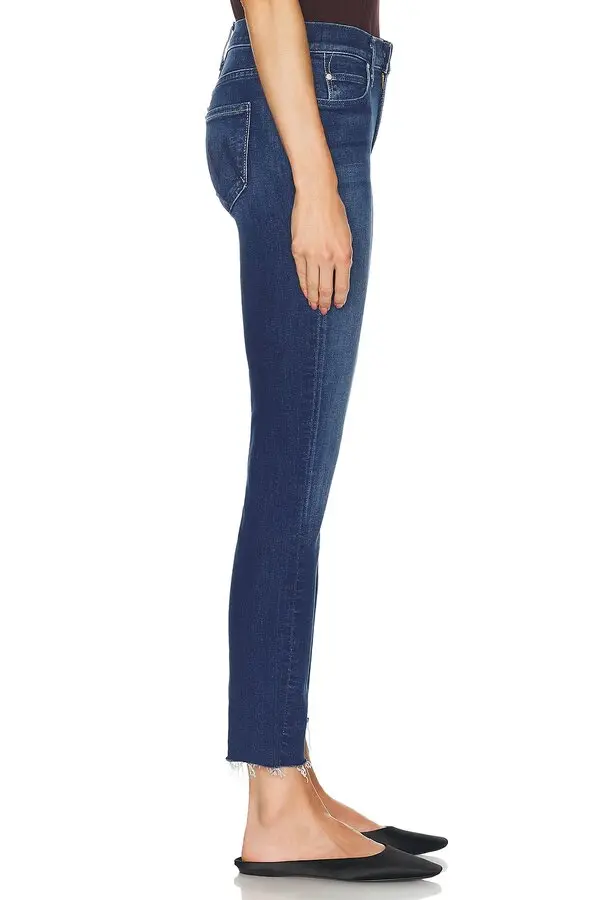 MOTHER The Mid Rise Dazzler Ankle Fray Jeans