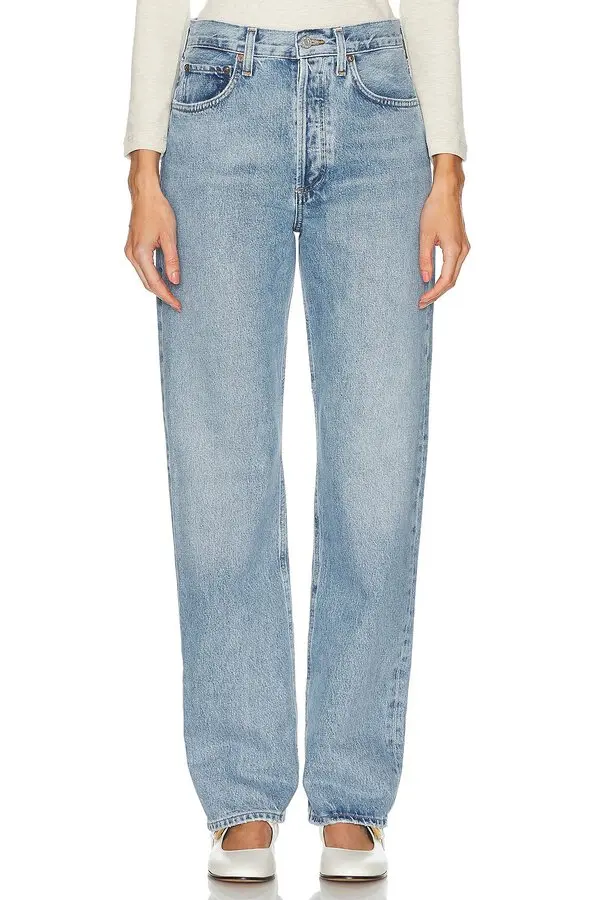 AGOLDE Kelly High Rise Relaxed Straight Jeans - Harmonic