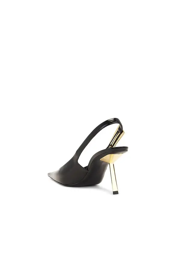 Saint Laurent Stone Slingback Pump - Nero