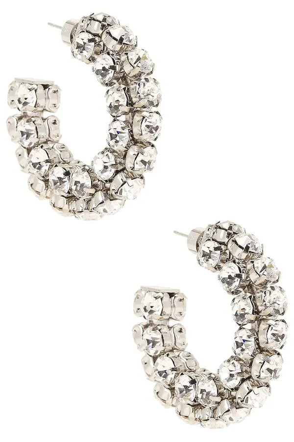 AREA Crystal Hoop Earrings