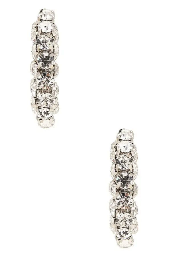 AREA Crystal Hoop Earrings