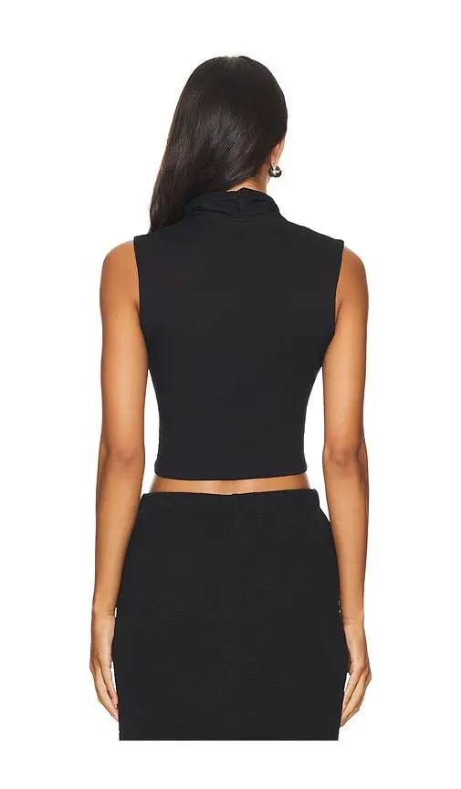 Susana Monaco Square Wire Sleeveless Top - Black