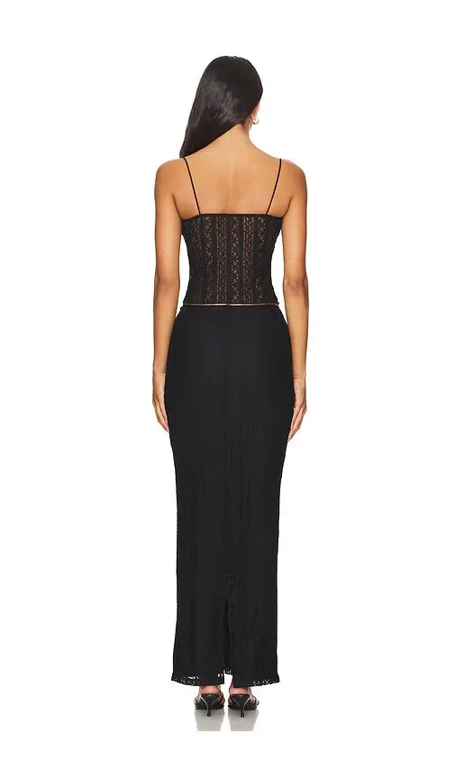 MORE TO COME Lace Maxi Skirt Set