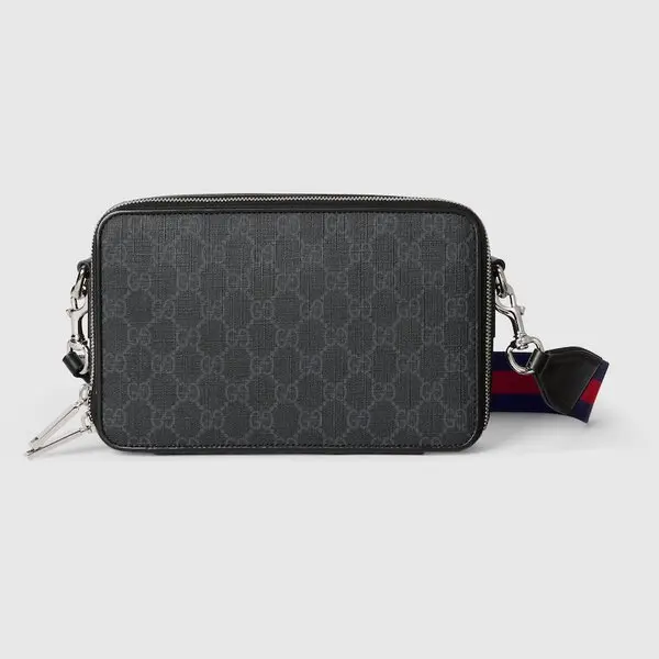 Gucci Gg Supreme Small Shoulder Bag - Black