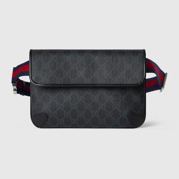 Gucci Gg Small Belt Bag In Supreme Canvas - Black