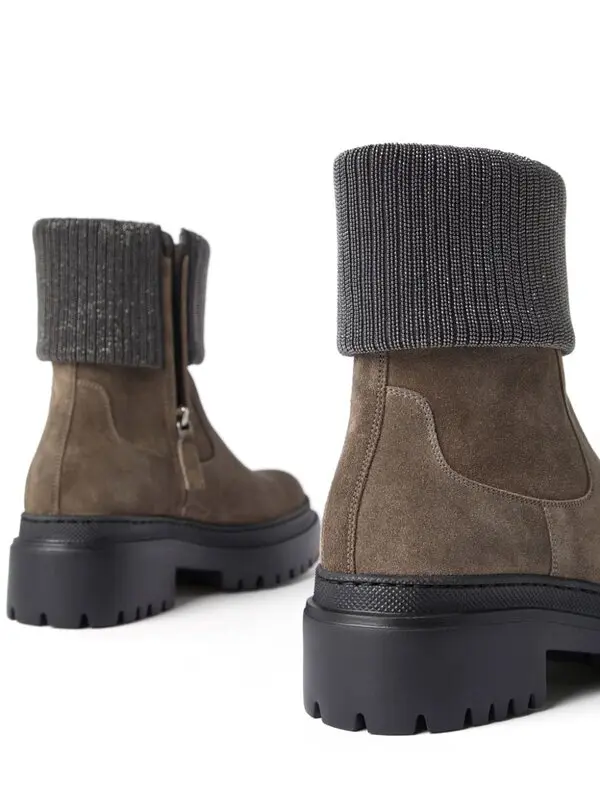 Brunello Cucinelli Monili-trim Ankle Boots