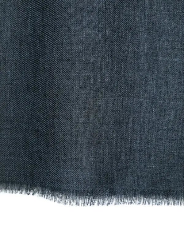 D4.0 Fringed Scarf - Blue