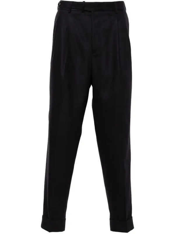 PT TORINO Pleat-detail Trousers - Blue