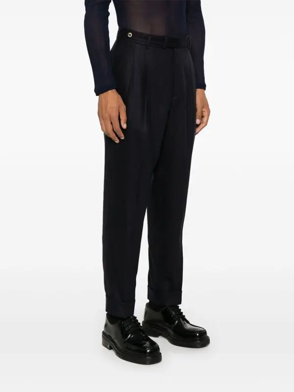 PT TORINO Pleat-detail Trousers - Blue