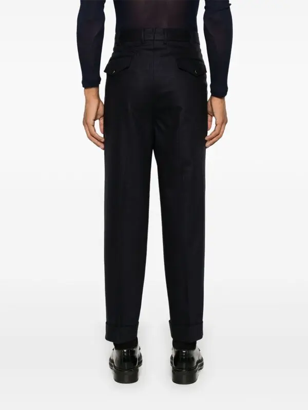 PT TORINO Pleat-detail Trousers - Blue