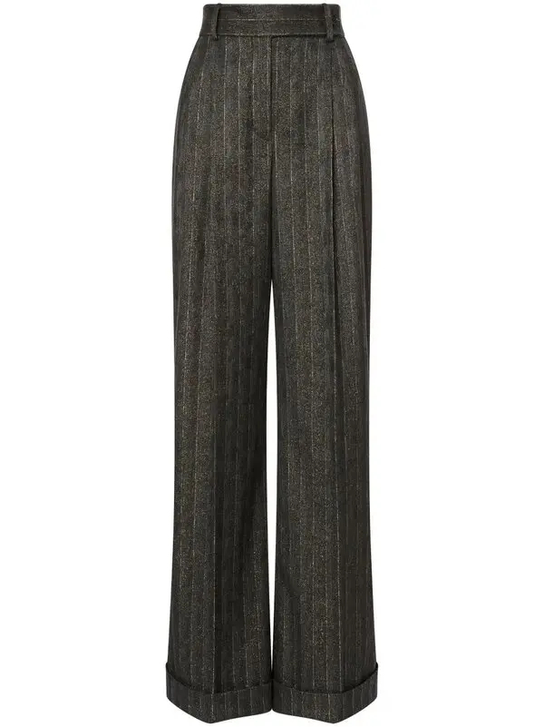 Alberta Ferretti Pinstriped Palazzo Pants
