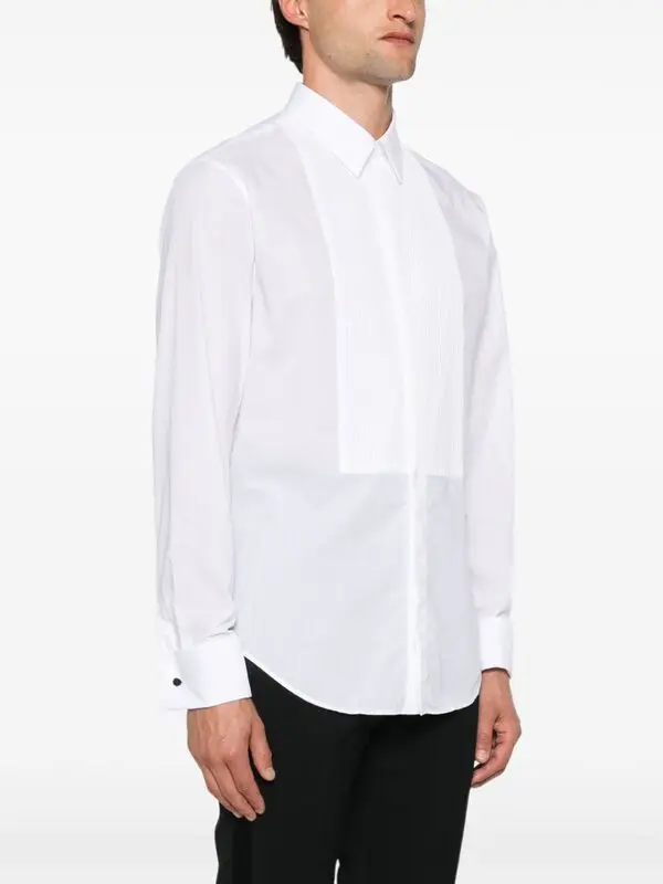 Giorgio Armani Pleated Shirt - White