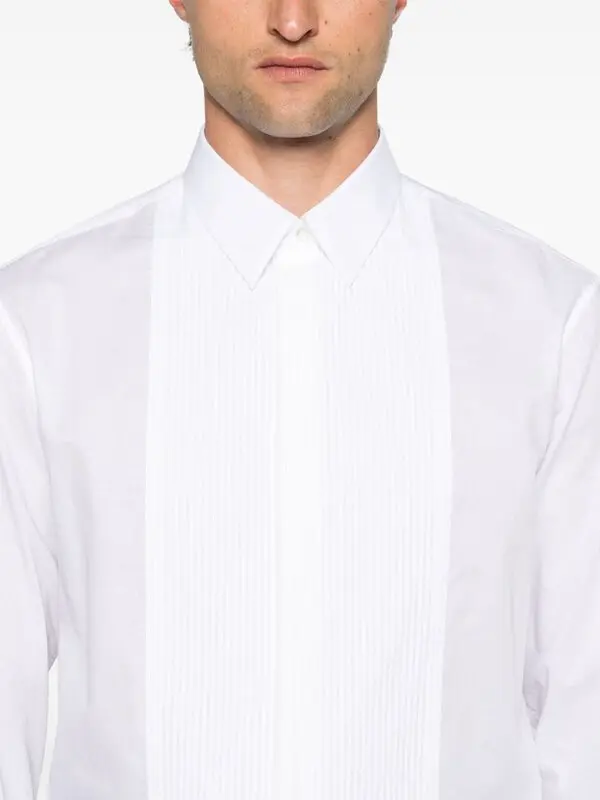 Giorgio Armani Pleated Shirt - White